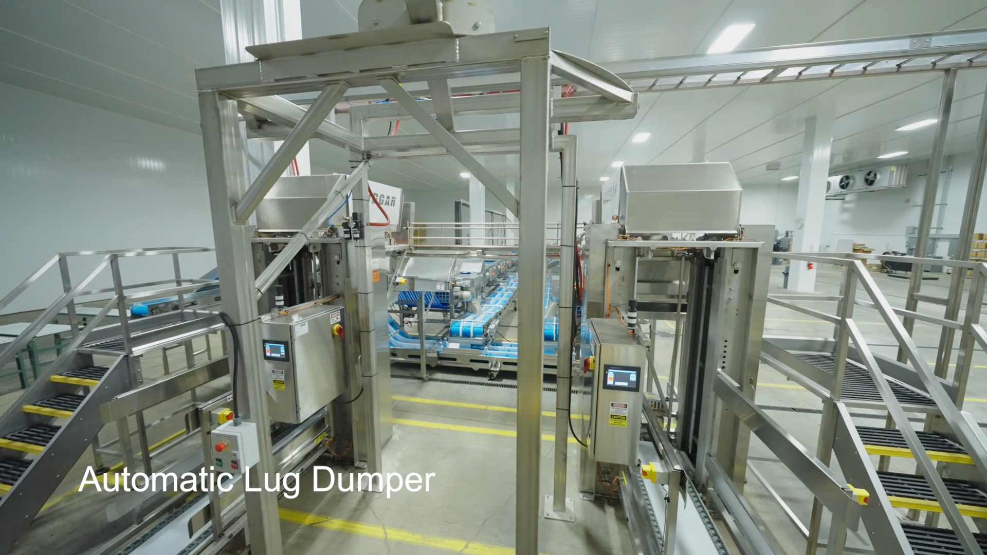 Andgar Food Processing Equipment - Flat & Lug Dumper with Loading Cradle